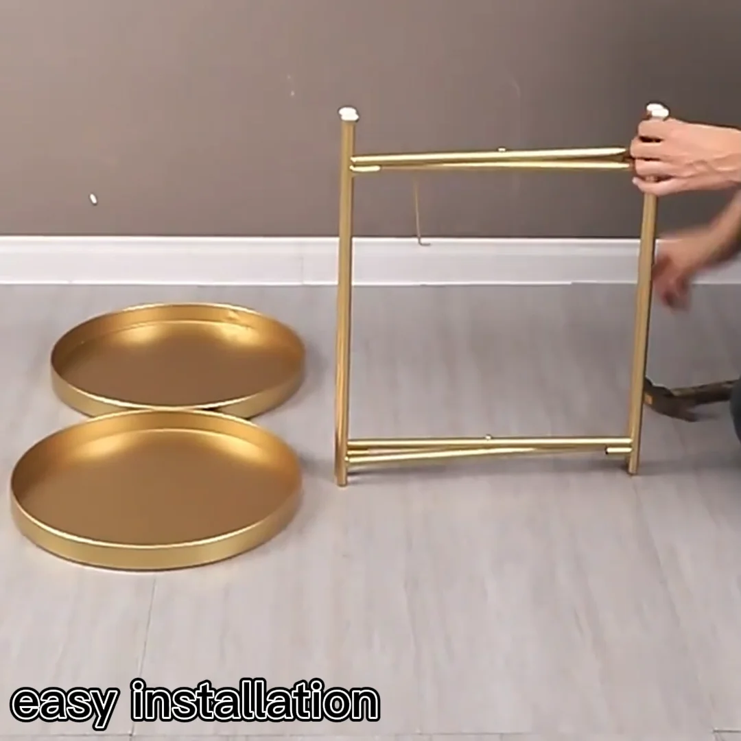 Ins Nordic Wrought Iron Double-decker Living Room Sofa Bedside Corner ...