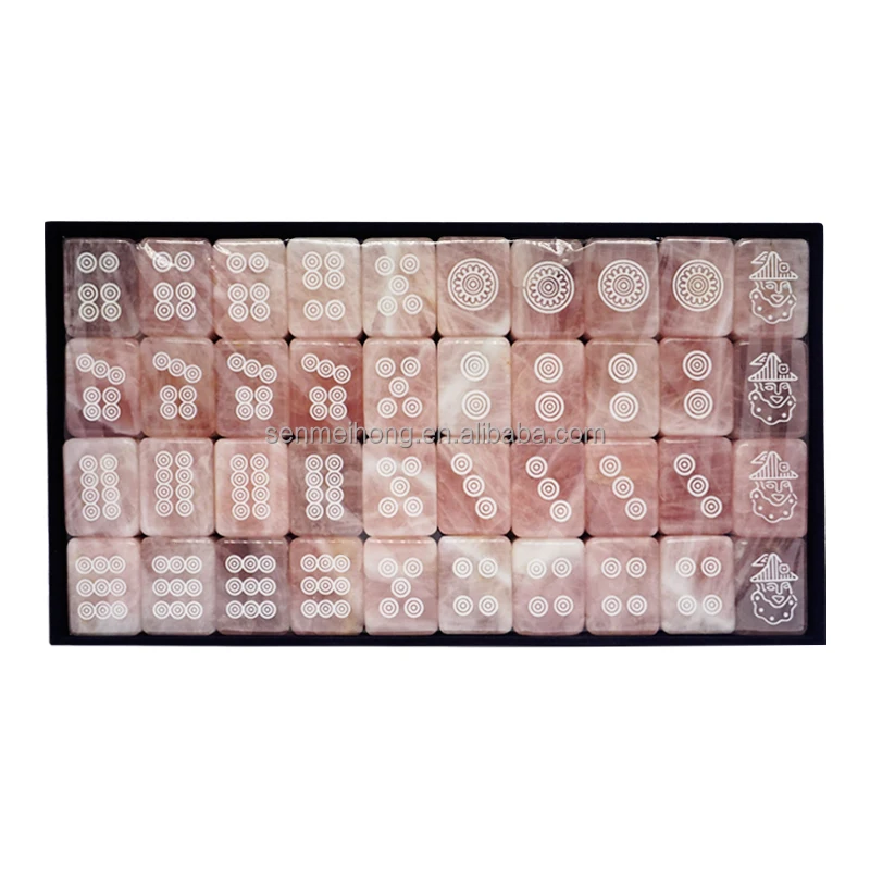 Customize Jade Mahjong Game Set with Case & Accessories