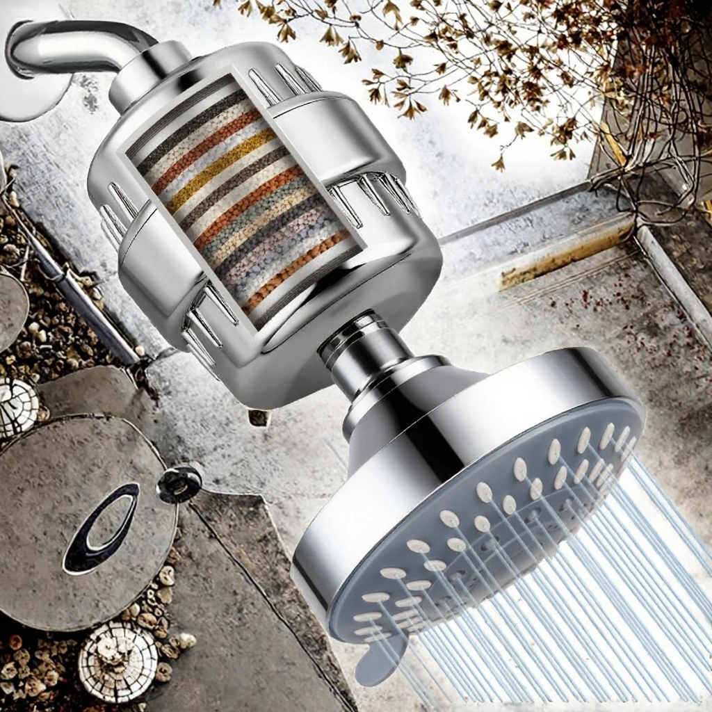 Universal 15-Stage Alkaline Shower Water Purifier Filter Set Hard Water ...