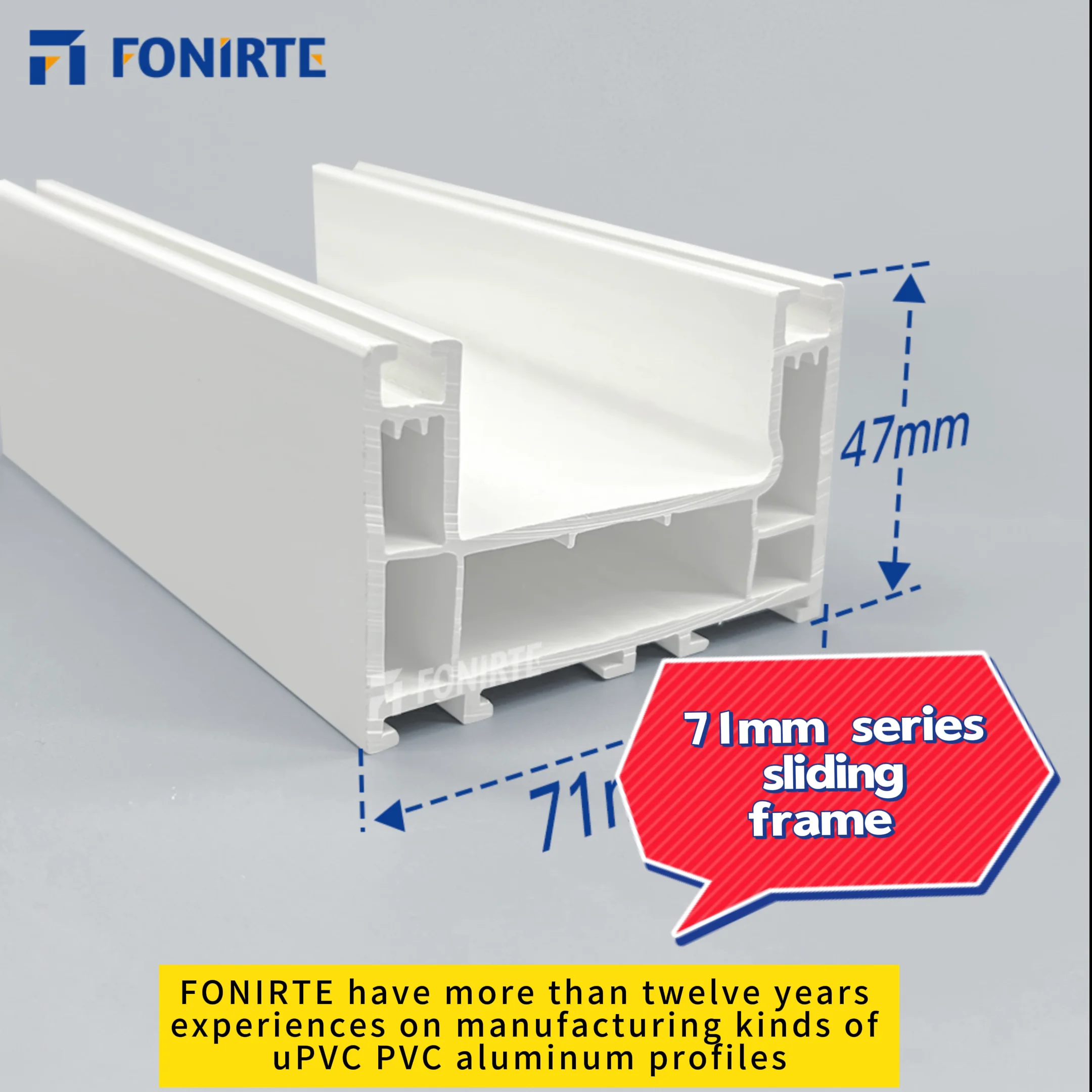 Fonirte Good Performance Upvc Window Profile Extrusion Machine Upvc Profiles Manufacturer 100% ...