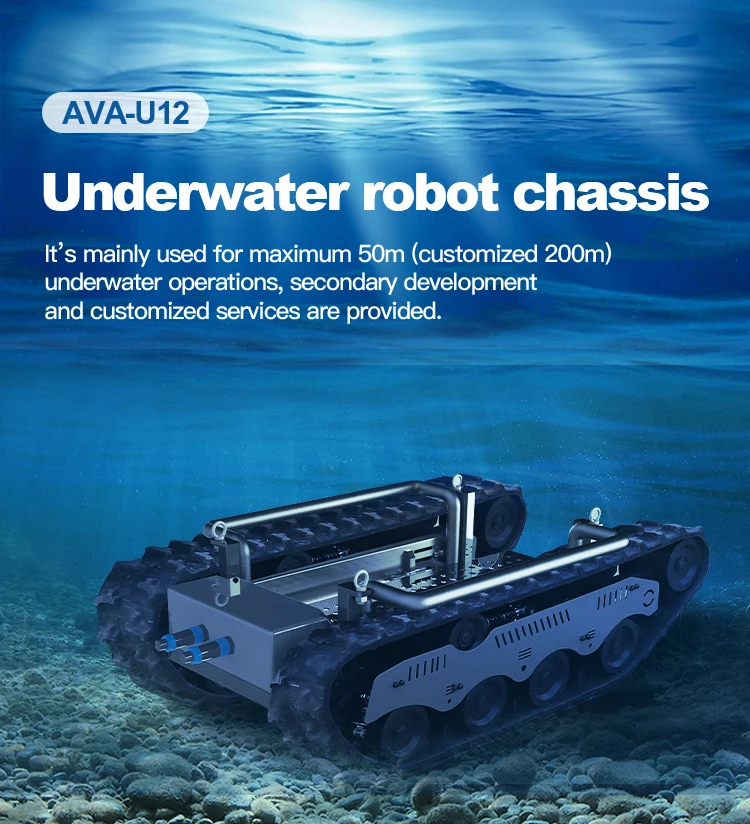 50m Depth Underwater Robot Amphibious Vehicle AVA-U12 Dredge Remote ...