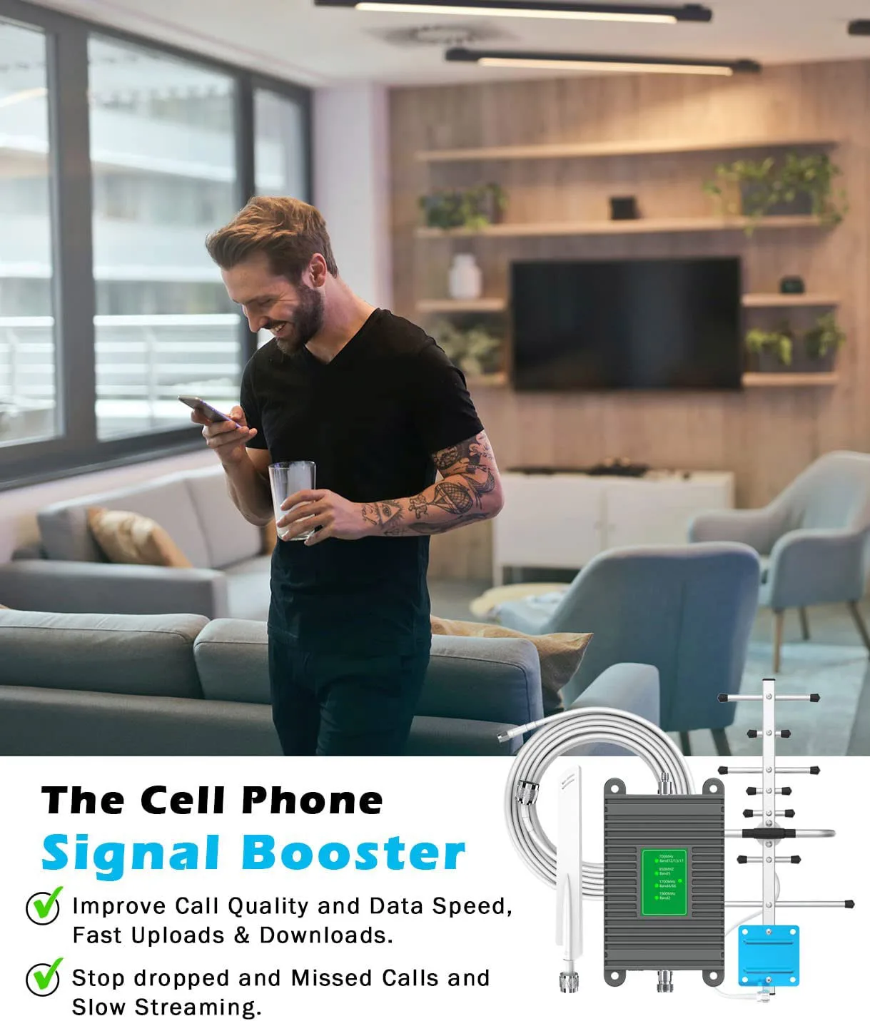 5 Band 2g 3g 4g Lte 5g Mobile Signal Booster For Cell Phone Cellular 850mhz Booster Repeater ...