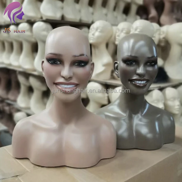 Smiling Mannequin - Realistic Female Head for Wigs Display