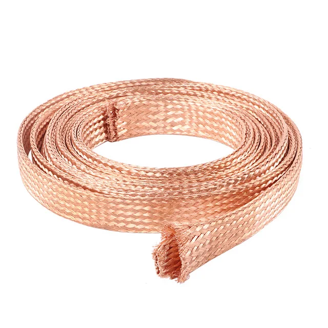 Earthing Materials Flexible Copper Flat Earth Strip Custom Braided ...