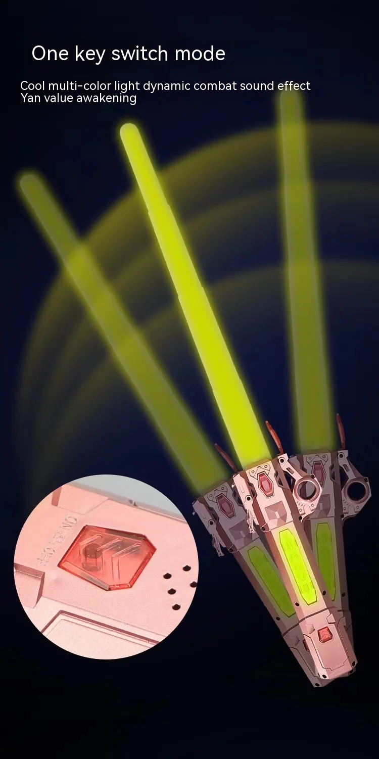 Luminous Telescopic Flash Sword Color Changing Toys Handshake Laser ...