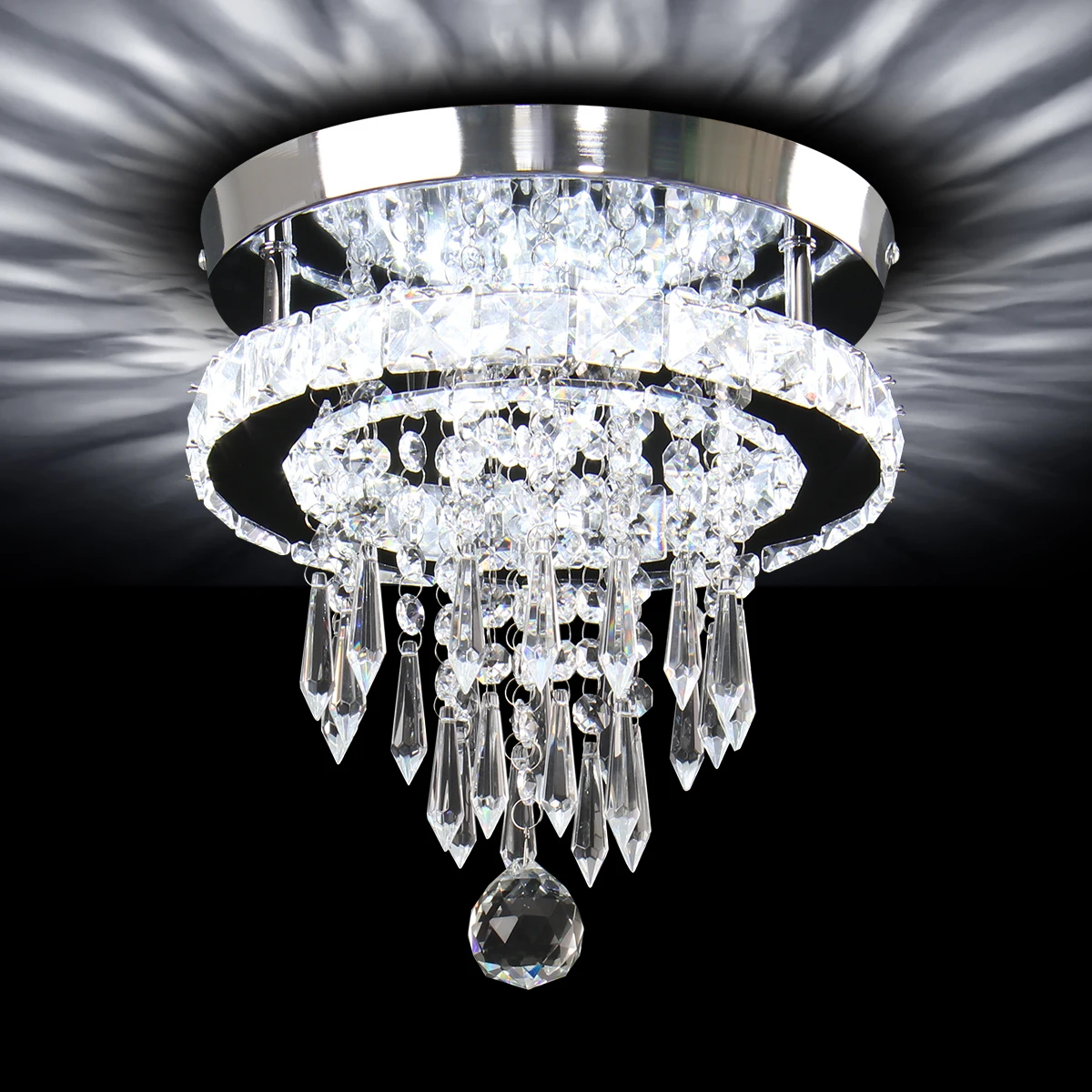 Modern Crystal Ceiling Light Raindrop Crystal Chandeliers Led Crystal ...