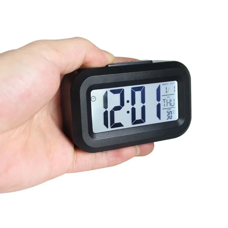 Mini Digital Alarm Clock with Backlight, Snooze & Temperature Display ...