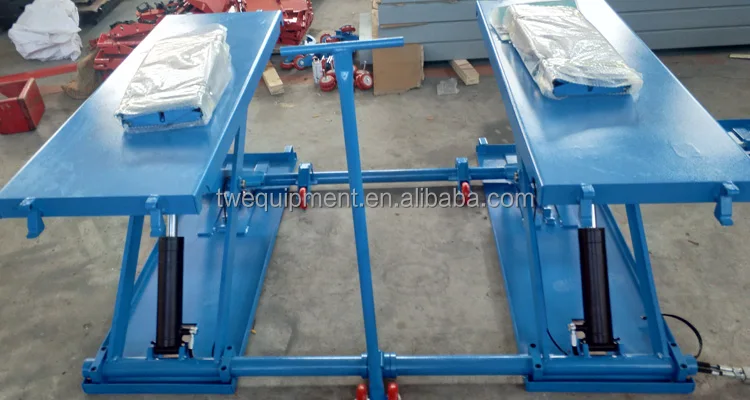 3.5 Ton Mobile Mid Rise Scissor Lift - Portable Hydraulic Car Lift for ...