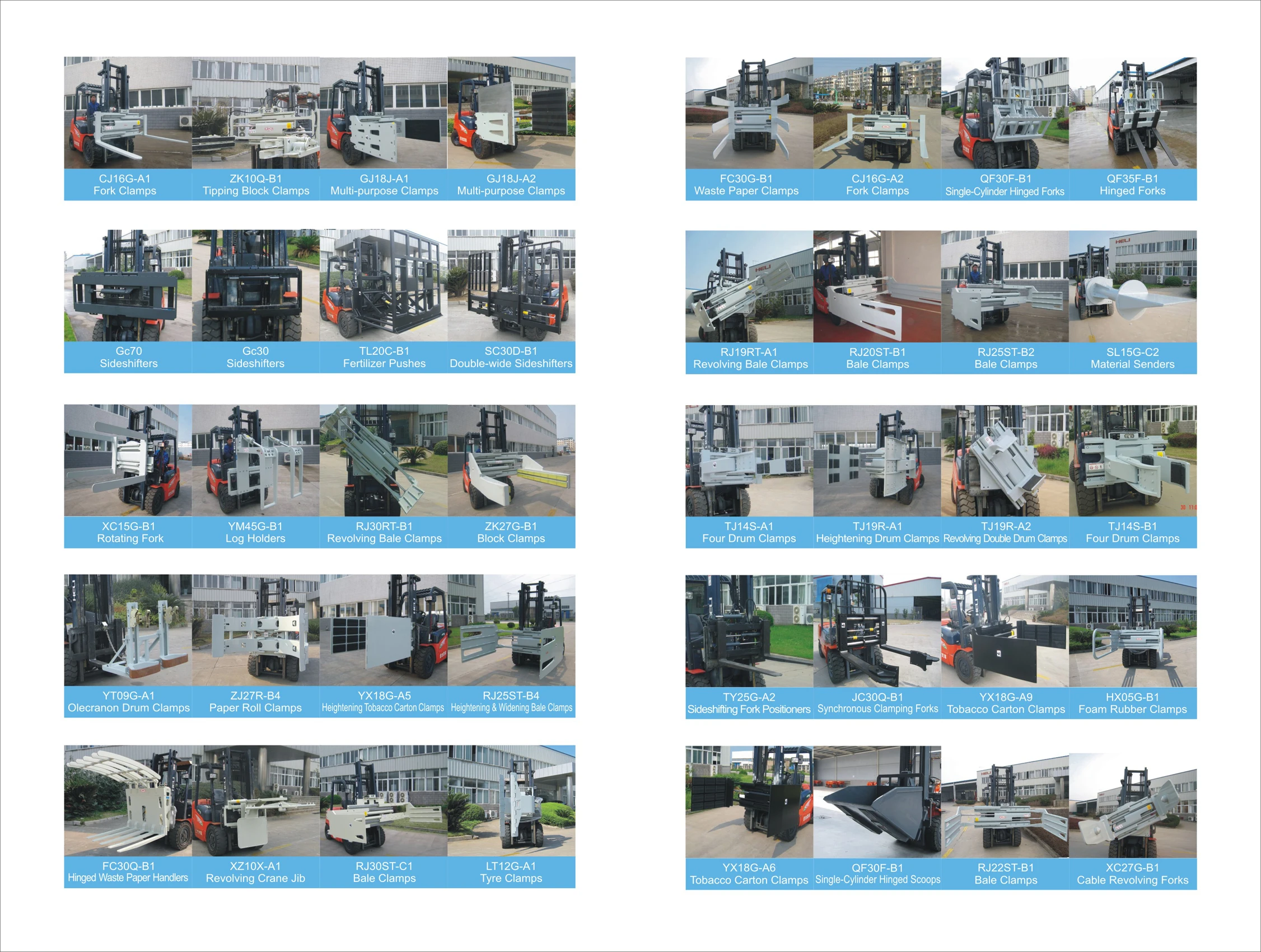 Forklift Attachments Paper Roll Clamps Different Open Range for Various ...