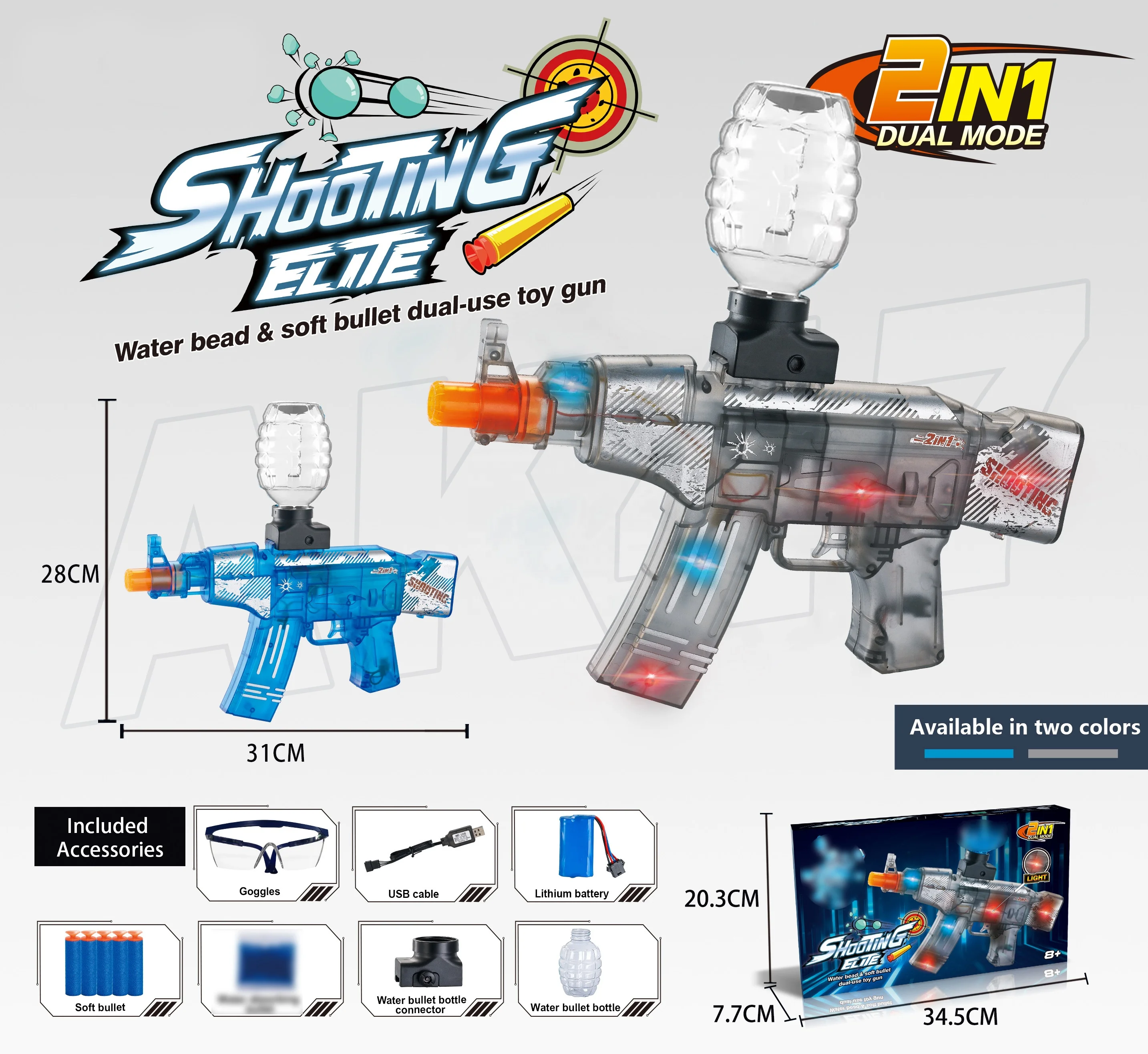 M416 Air Guns Shooting Hunting Splat Water Beads Toy Foam Pellet ...