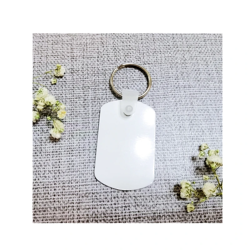 Hot Sales White Blank Printable Sublimation Aluminum Keychain Tags ...