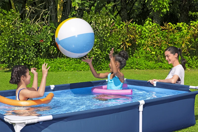 Bestway Steel Pro 56401 Piscina Blue Rectangular Above Ground Pool ...