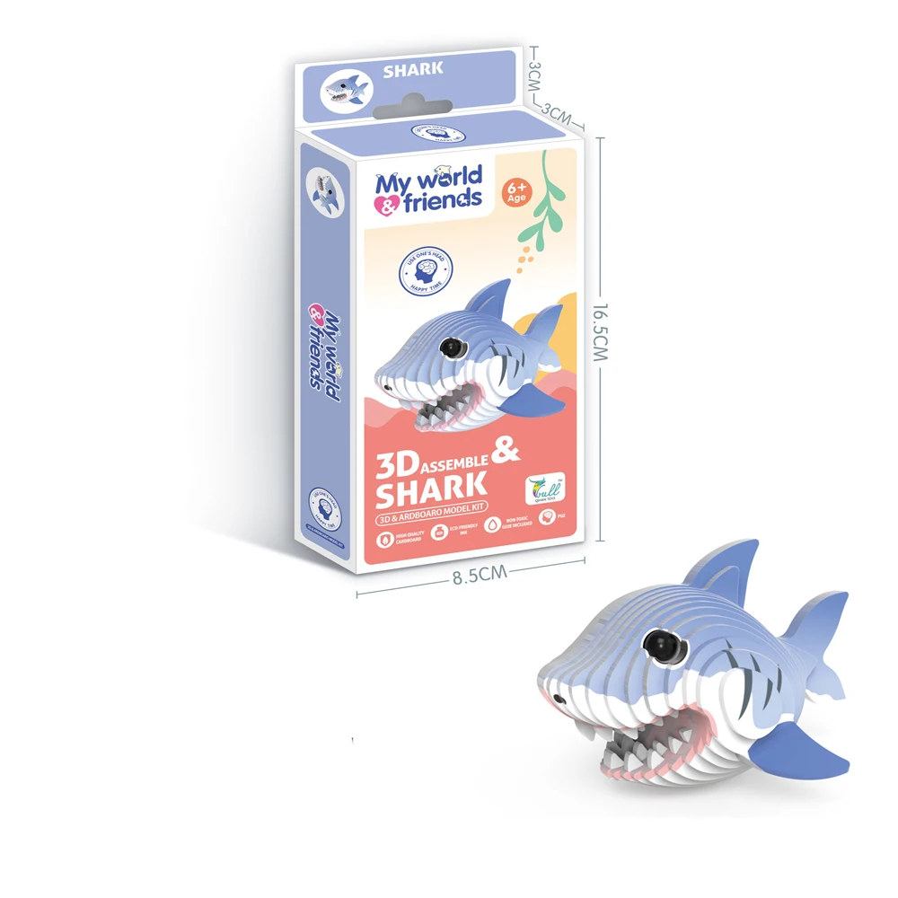 Animal 3d Puzzle Paper Jigsaw Puzzles For Kids Children Educational Toy ...