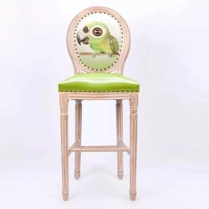 Vintage Solid Wood Gantry Chair American French European Style High ...