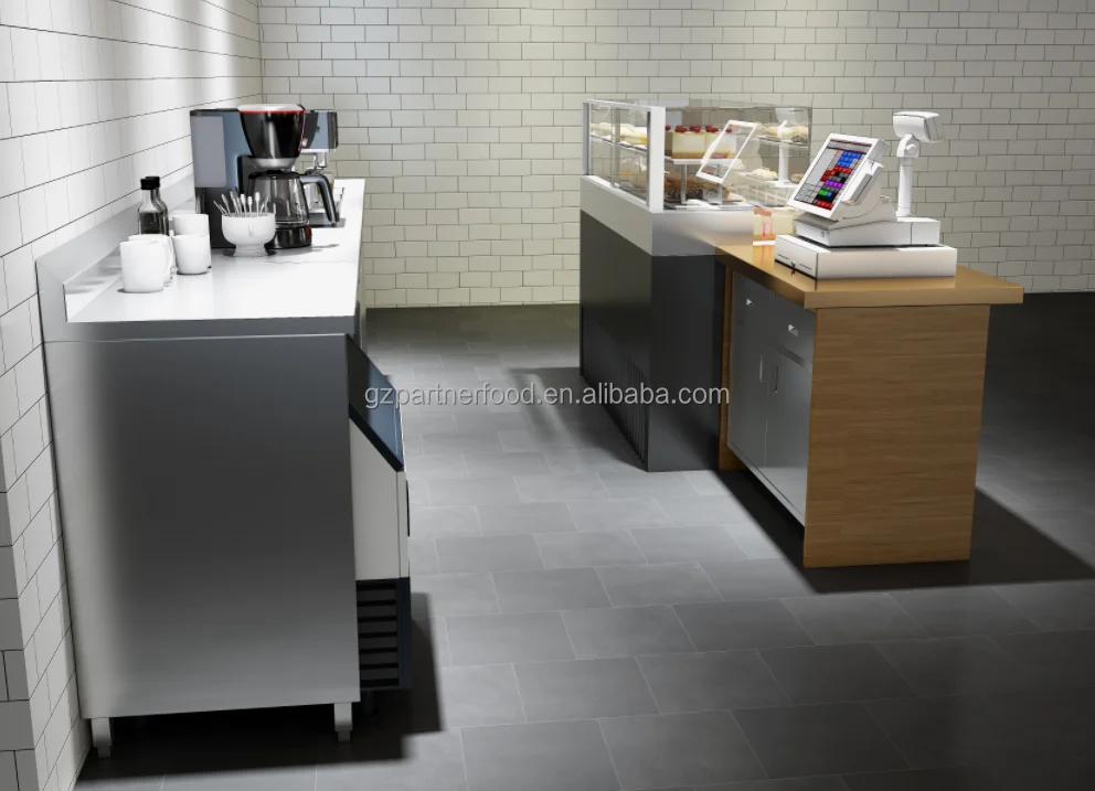 Modern Coffee Shop Counter Design Display Stone Dessert Bar Counter ...