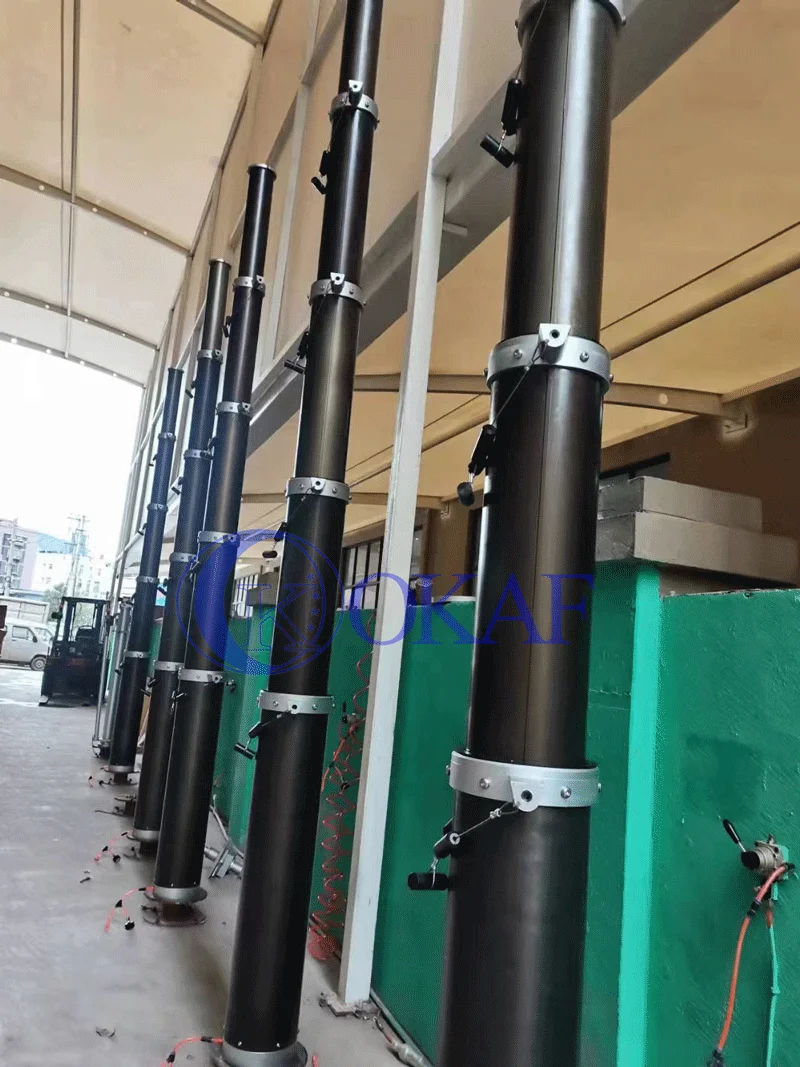 12m Pneumatic Telescoping Mast Tower with Wireless Control