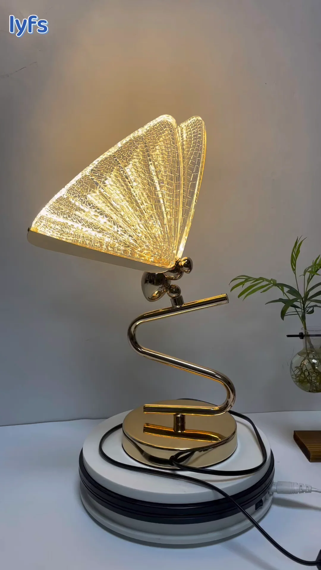 Led Crystal Desk Lamp 3 Color Butterfly Table Lamp For Living Room ...