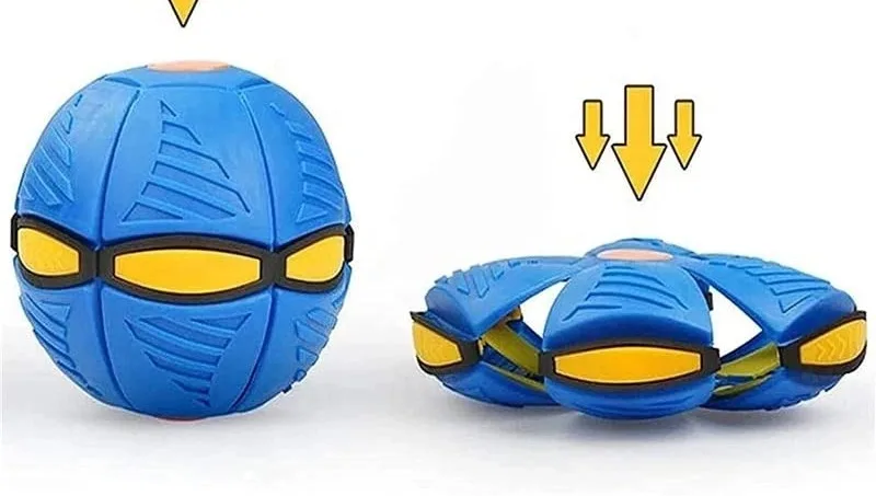 Customized Flying Ufo Flat Throw Disc Ball With Led Light Toy Bounce ...