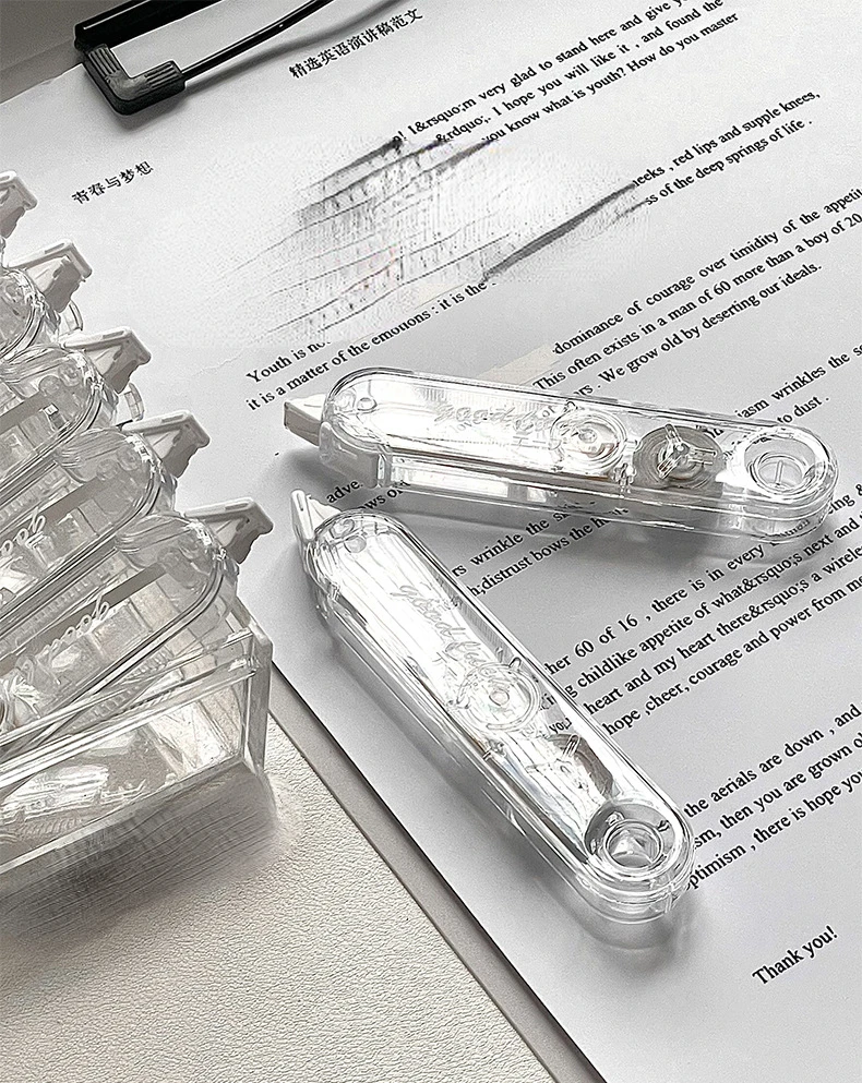 Transparent Simple Correction Tape - Creative & Portable