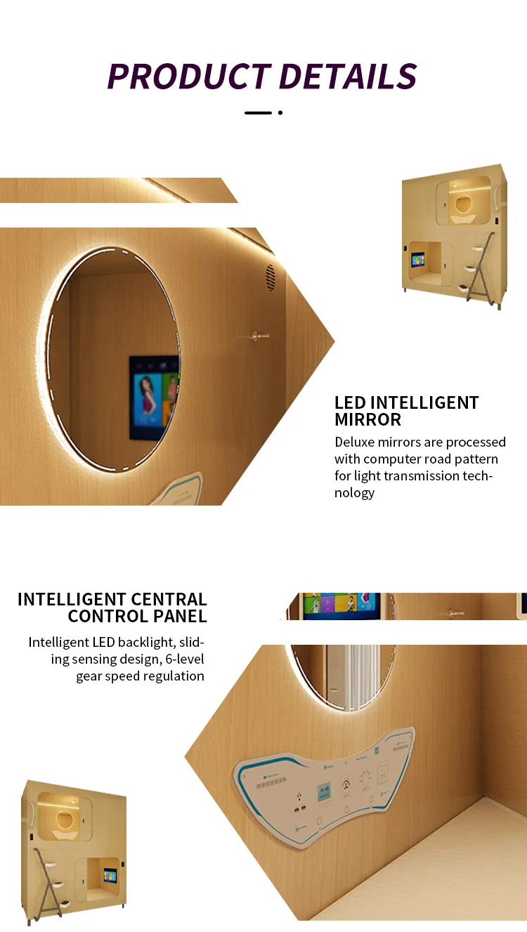 Modern Single Double Sleeping Capsule Bed - Smart & Soundproof