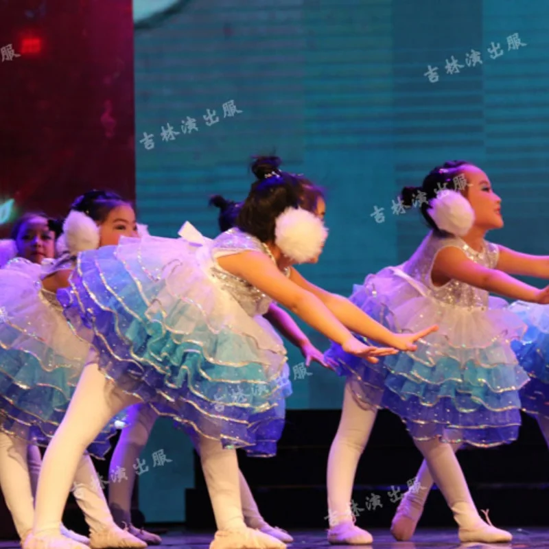 PD01041 Girls' Tutu Dress Ballet Tulle Dance Performance Costume for ...
