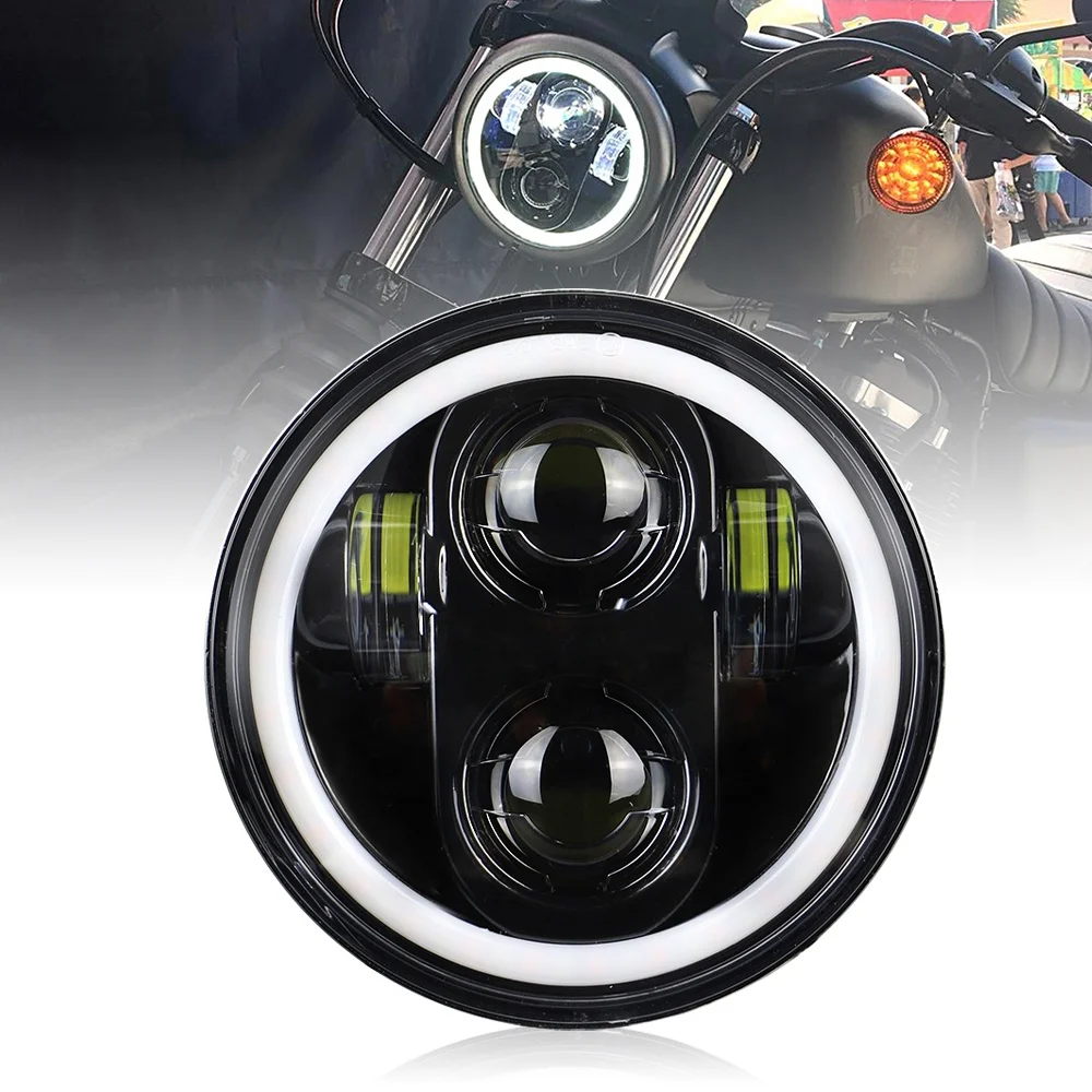 Morsun 5.75 Inch LED Headlight for Harley Davidson Accessories