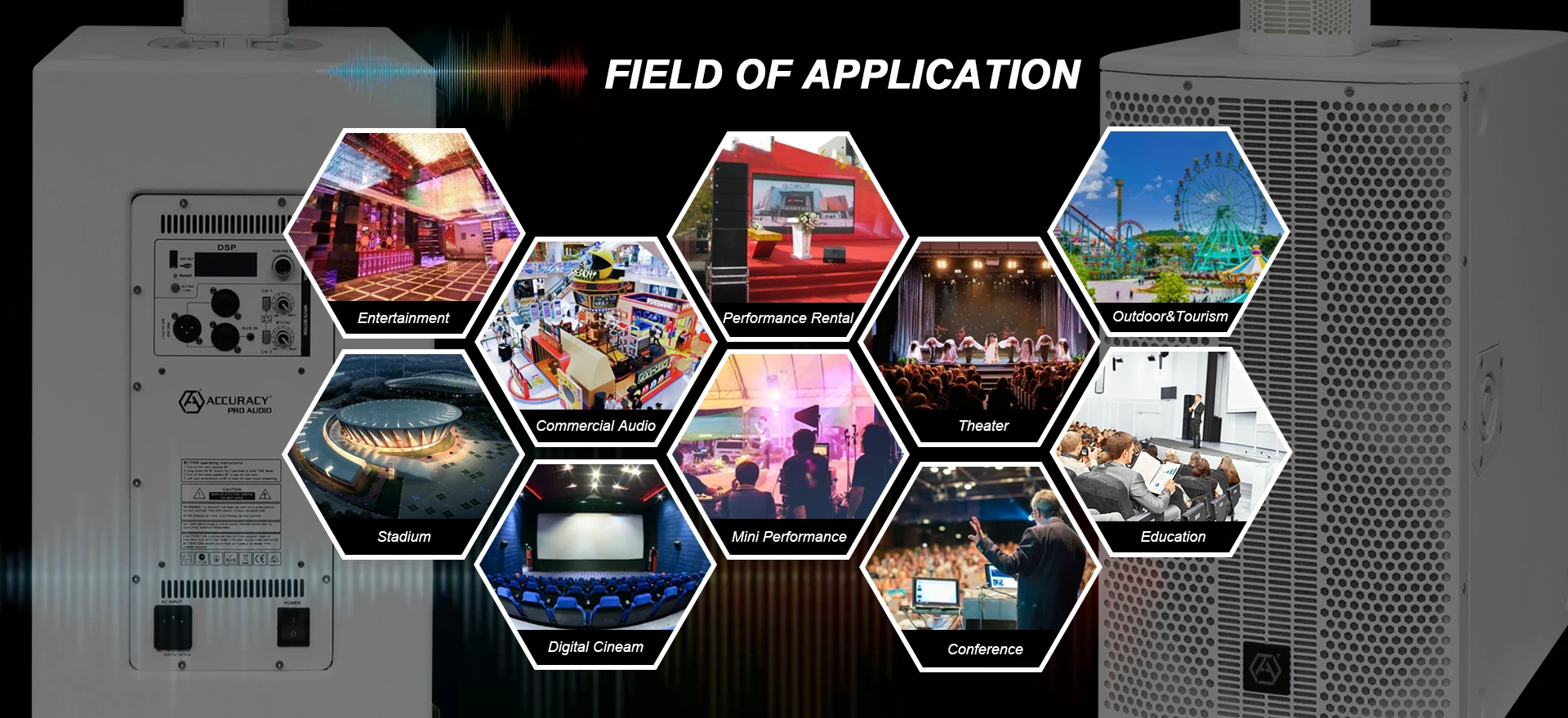 Accuracy Pro Audio AC22D3-W Professional Stage Audio Column PA System ...