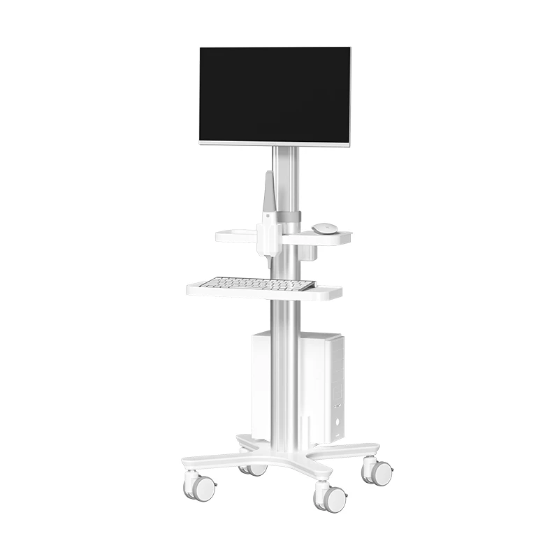 Height Adjustable Laptop Trolley Monitor Medical Trolley Dental Clinic ...
