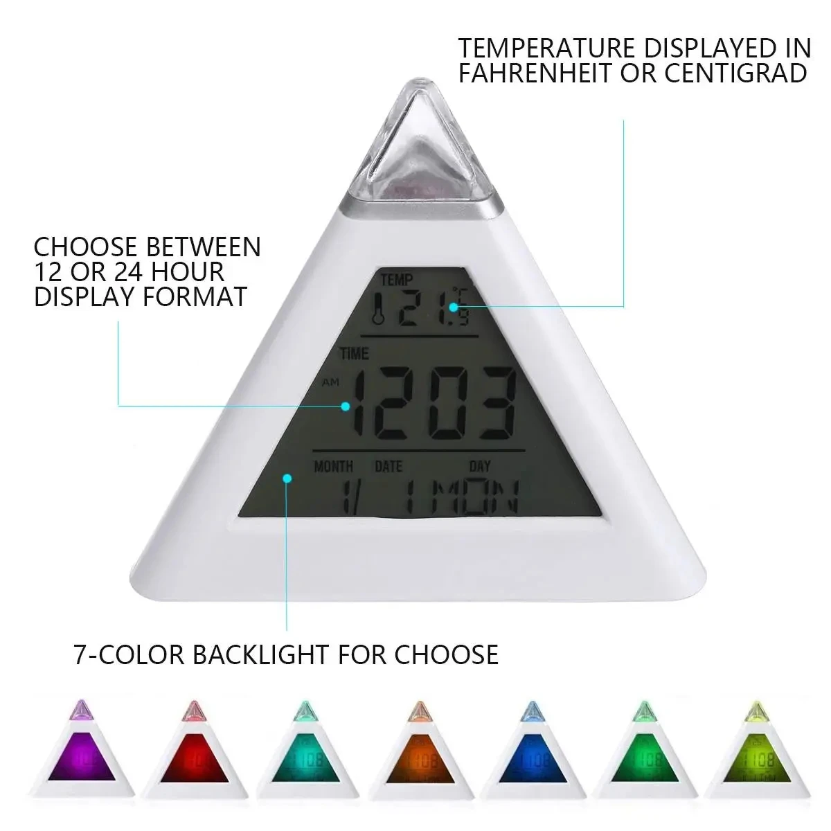 Triangle Shape Analog And Digital Clock,Star Shaped Alarm Clock - Buy ...