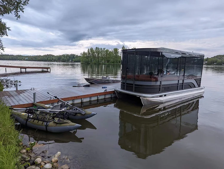 Modern Design Pontoon Boat with Enclosed Cabin - Ultimate Comfort