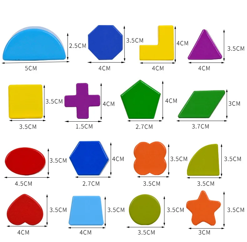 Geometrical Shape Wooden Multifunctional Montessori Children Toys ...