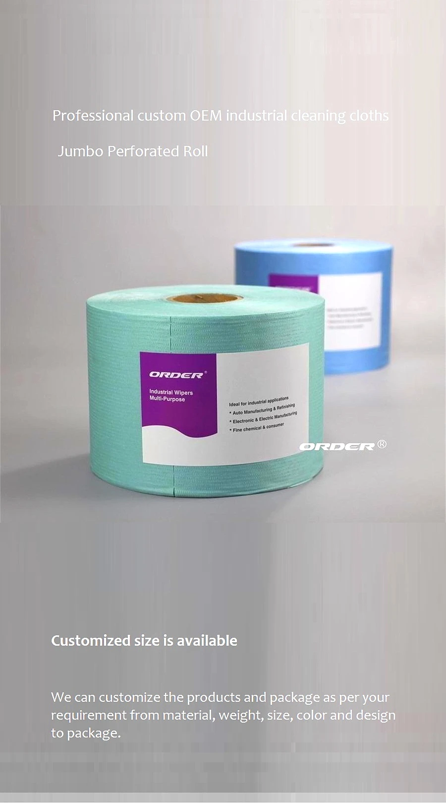 Large Perforated Roll Nonwoven Medium-duty Workshop Disposable Nonwoven ...