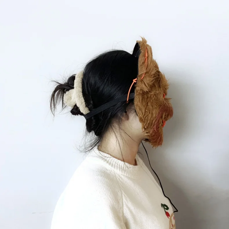 Custom 2024 New Glowing Blood Rabbit Mask Horror Monster Rabbit Bear ...