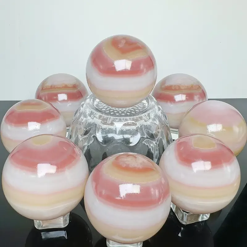 Fanshi High Quality Polished Colorful Jade Sphere Crystal Healing ...