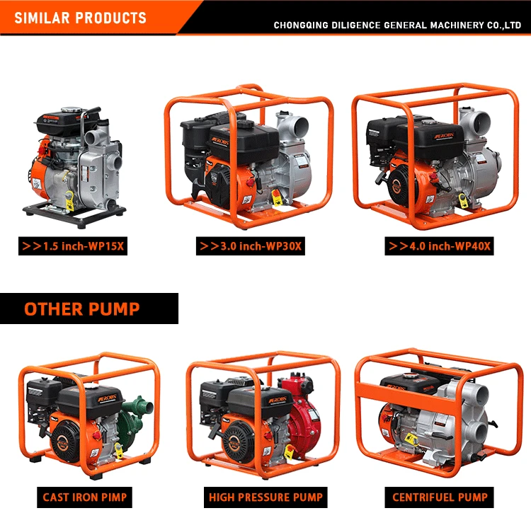 High Flow Capacity WP20X 2 Inch 7.5hp Gasoline Water Pump