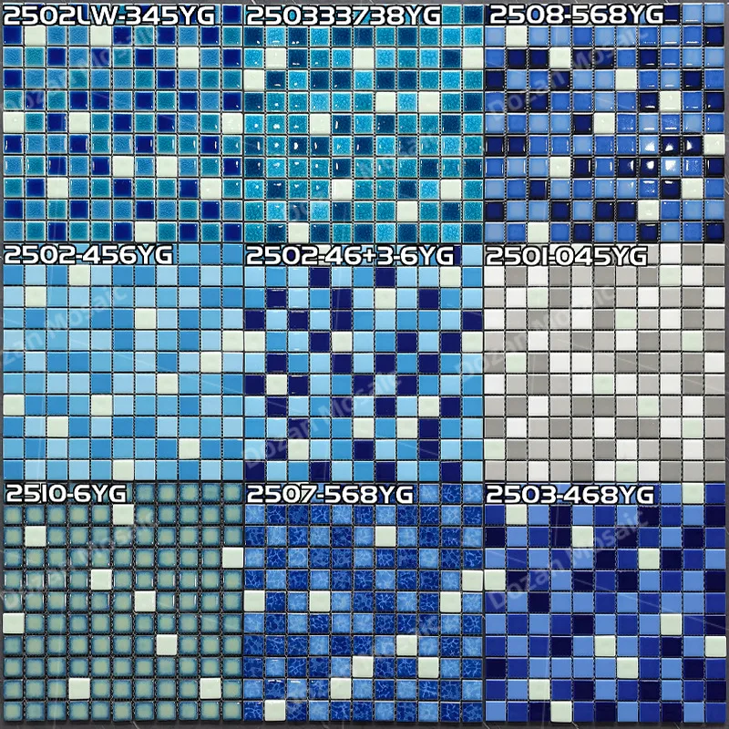 Outdoor Ocean Blue Glowing Swimming Pool Mosaic Tile,ceramic Mosaic ...