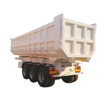 Customized 50 Ton U Shape Rear Dump Semi Trailer 3 Axles Dump Truck ...