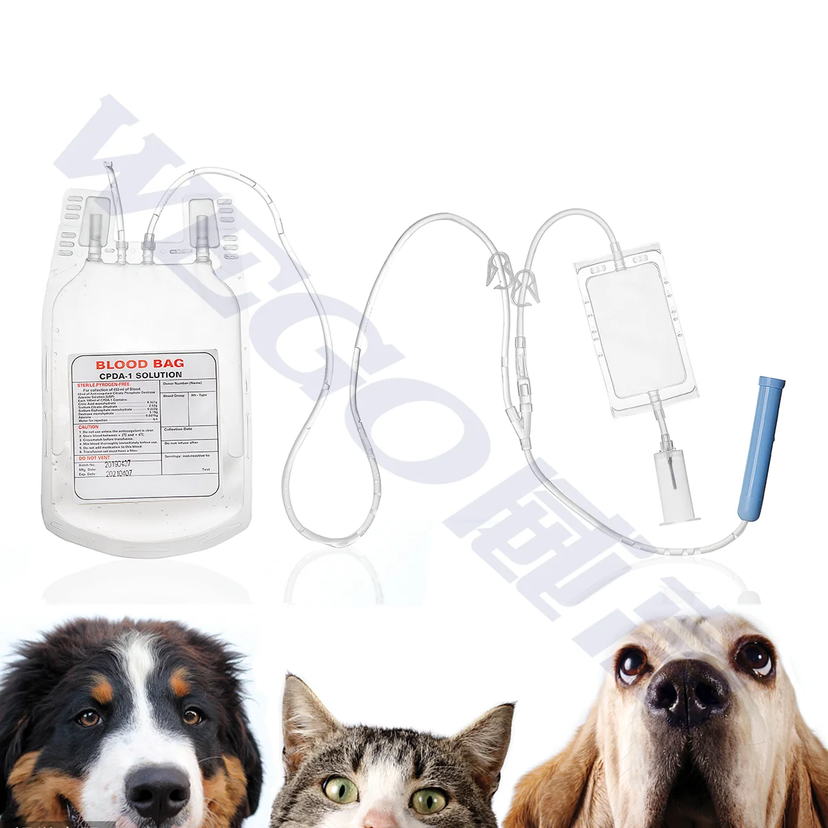 CE Approved Vet Veterinary Use Blood Collection Bags Price Animal Empty Blood Bag Cpda Cpd 450ml ...