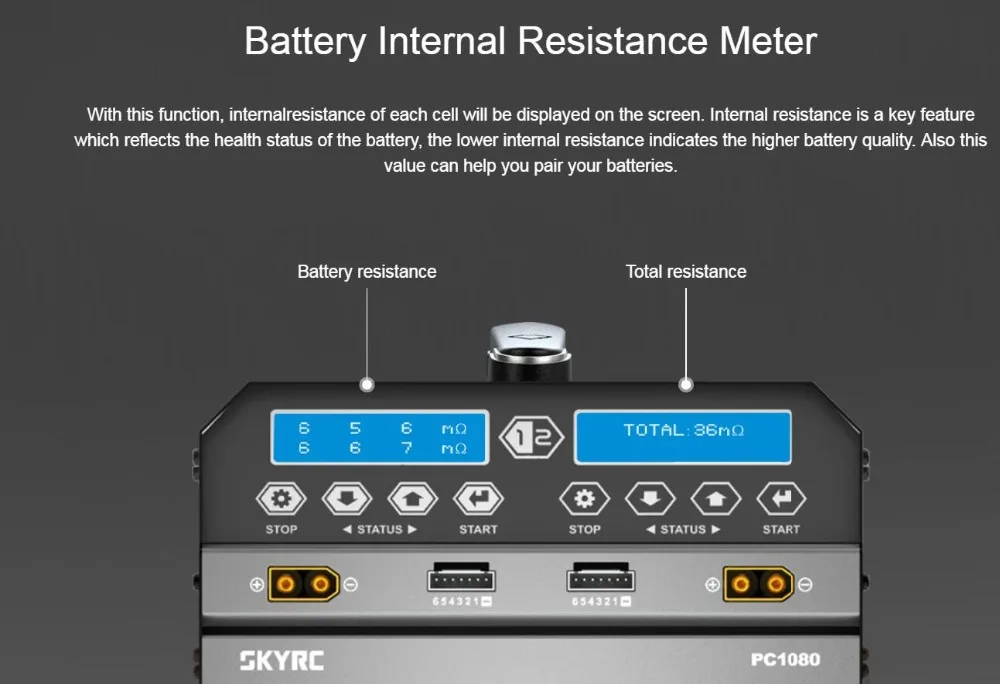 Skyrc Pc1080 Lipo Lithium Battery Charger 16000mah Smart Drone Battery ...