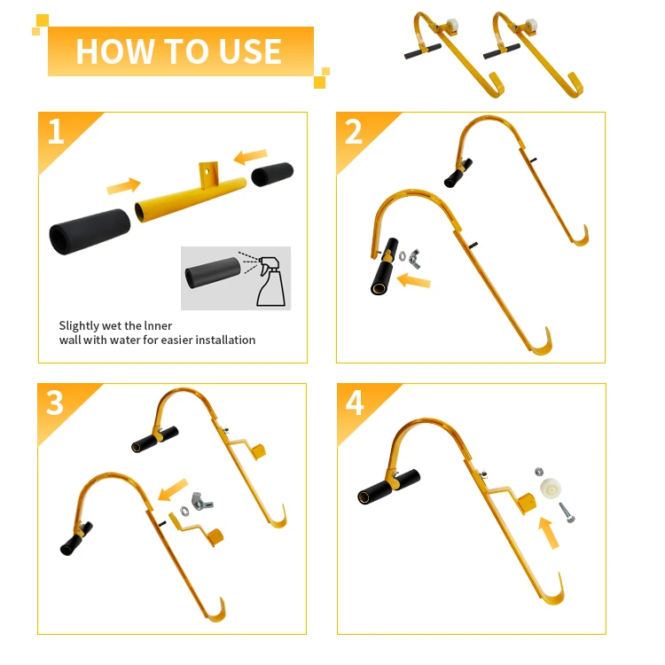 Jh-mech Heavy Duty Ladder Hook - Easy Setup & Versatile Use