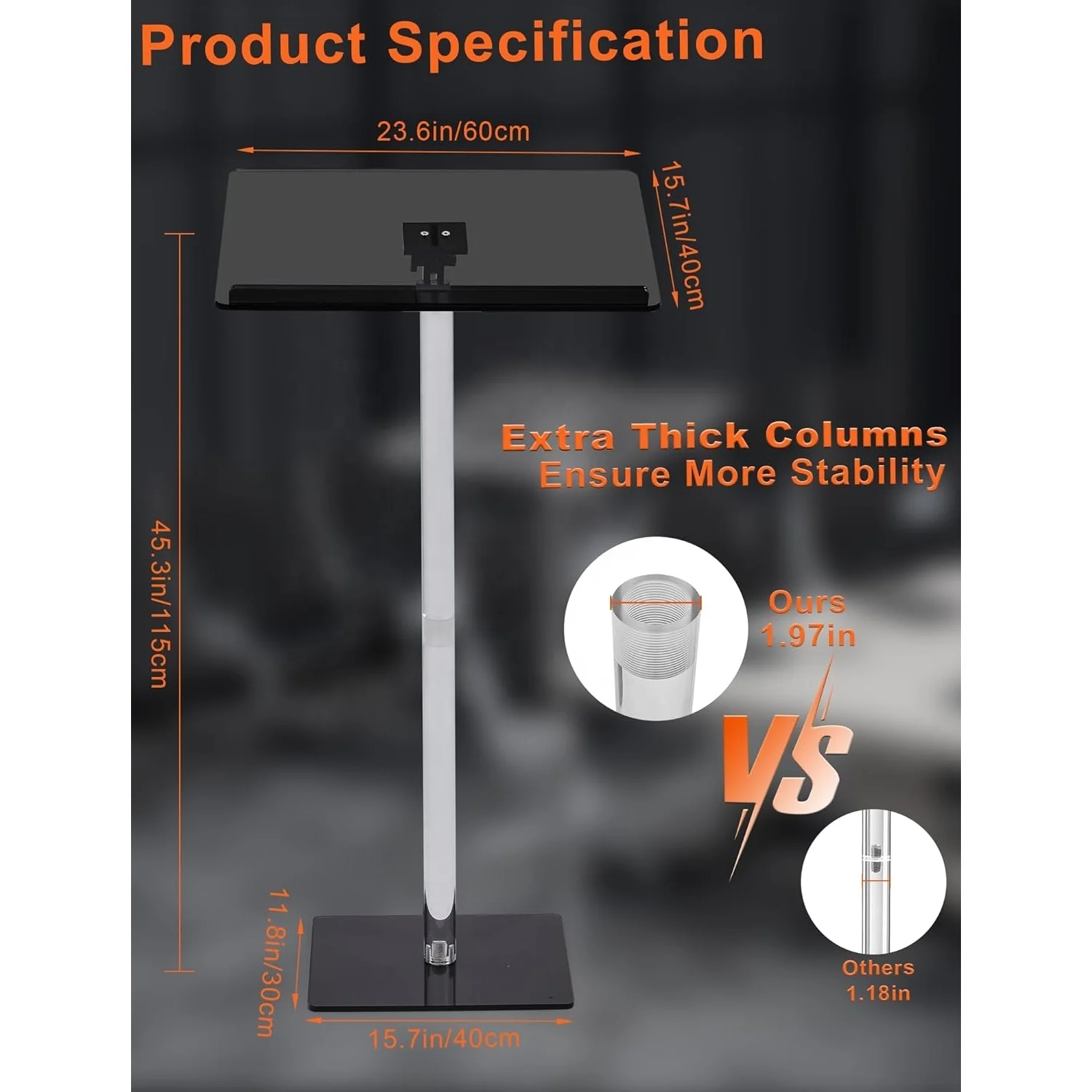 Alibaba.com: Angle-adjustable acrylic podium stand, large modern ...