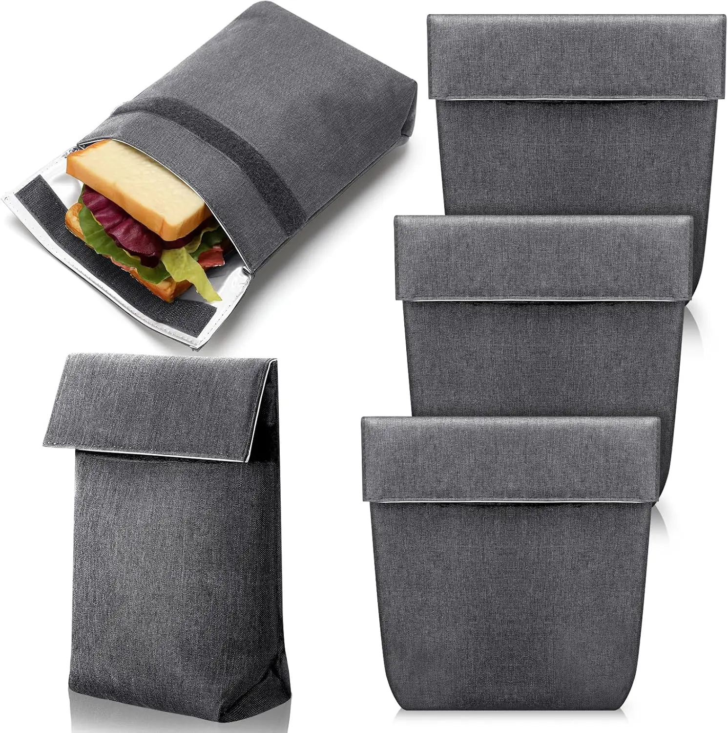 Reusable Insulated Lunch Bags Winter Small Thermal Pouch For Work ...