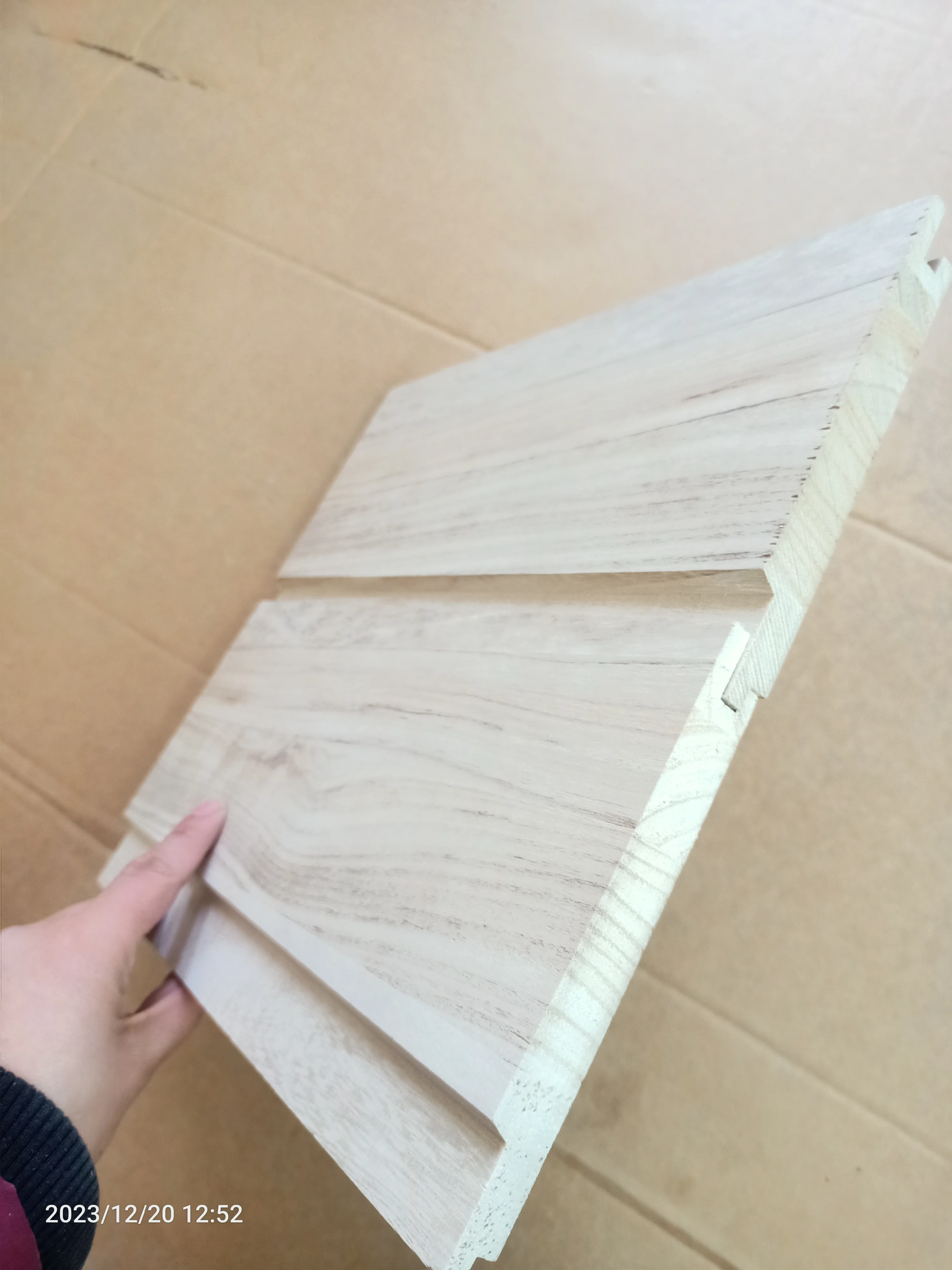 Slatted Wood Wall Panel /paulownia Solid Wood Wall Board - Buy ...