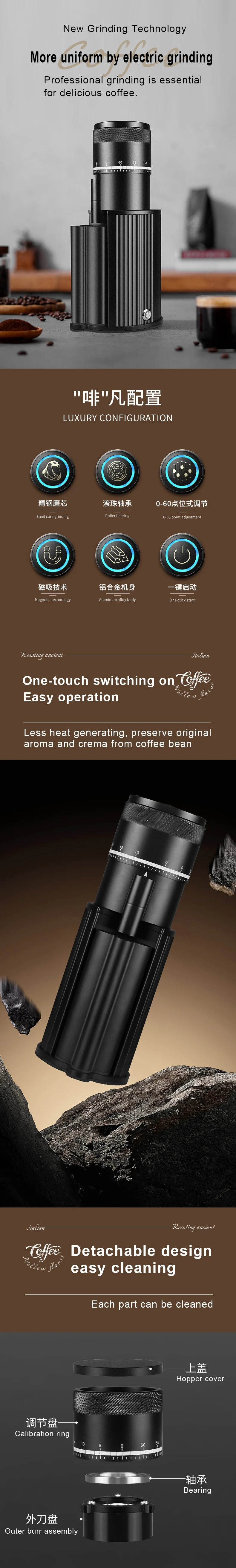 New Coffee Bean Grinding Technology Detachable Design Professional More ...