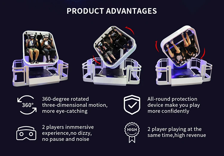 Leke Vr 360 Flying Cinema Amusement Park 360 Degree Rotation 9d Vr Roller Coaster Game Machine ...