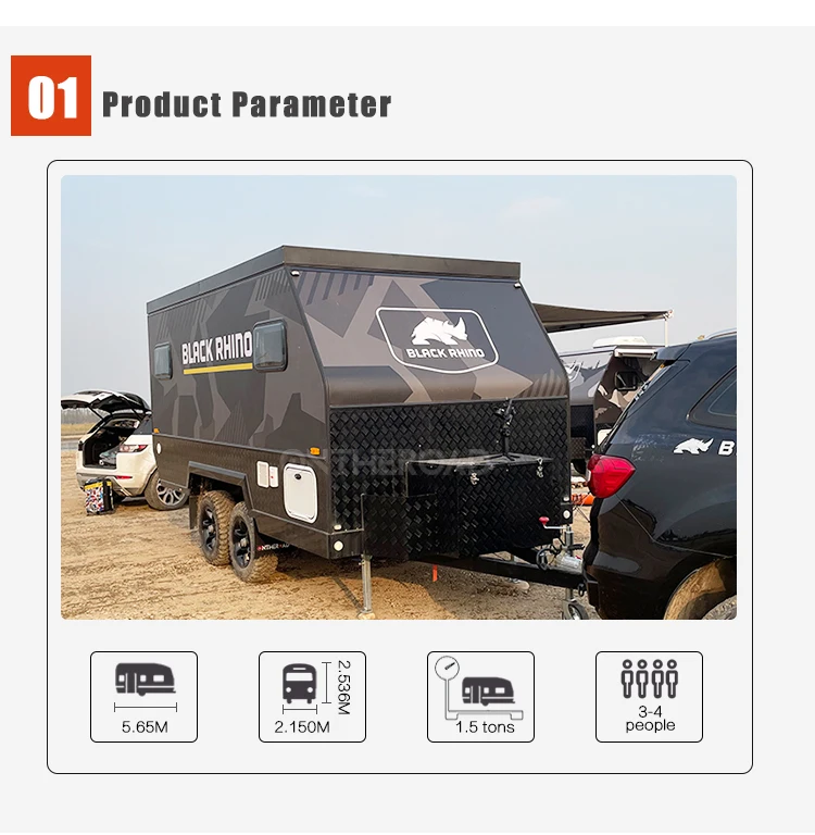 Black Rhino Hybrid Campers - 4 Berth Offroad Caravan