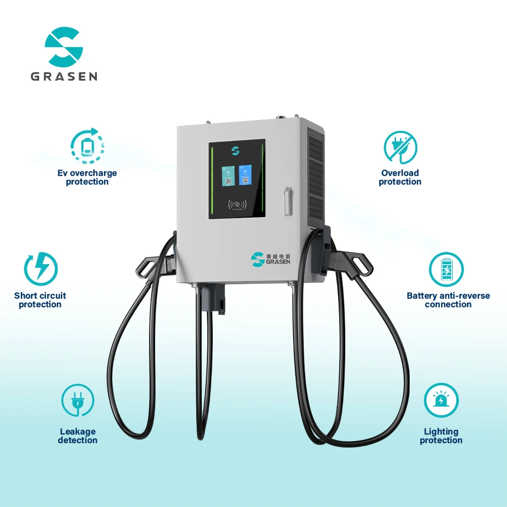 Commercial Wall-mounted EV Fast Charger 20kW 30kW 40kW 60kW DC Electric ...
