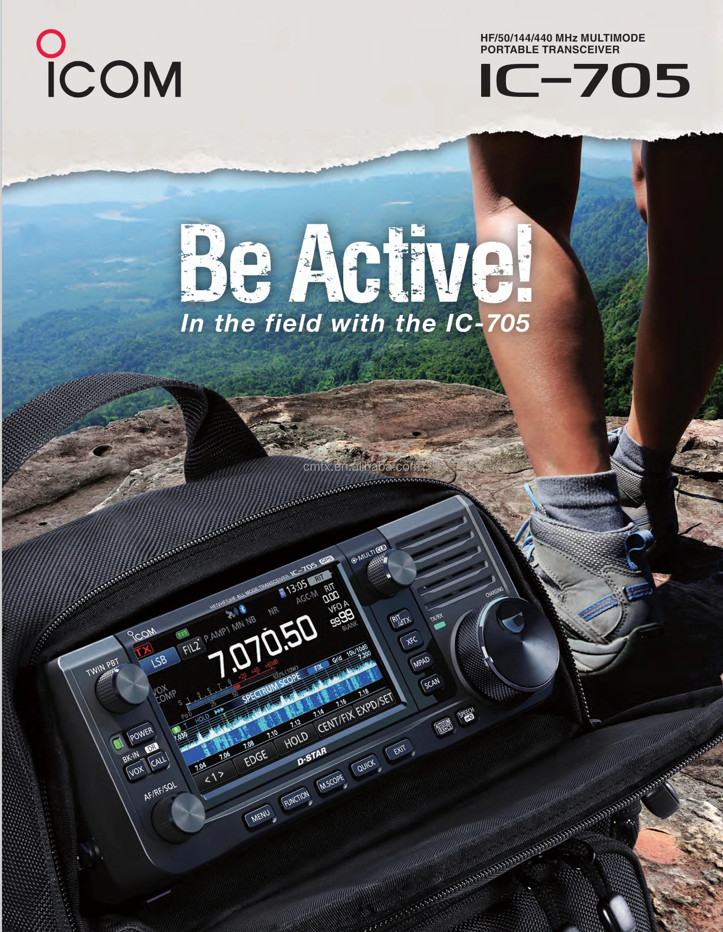 ICOM IC-705 - Compact GPS Bluetooth Radio for Outdoor Use