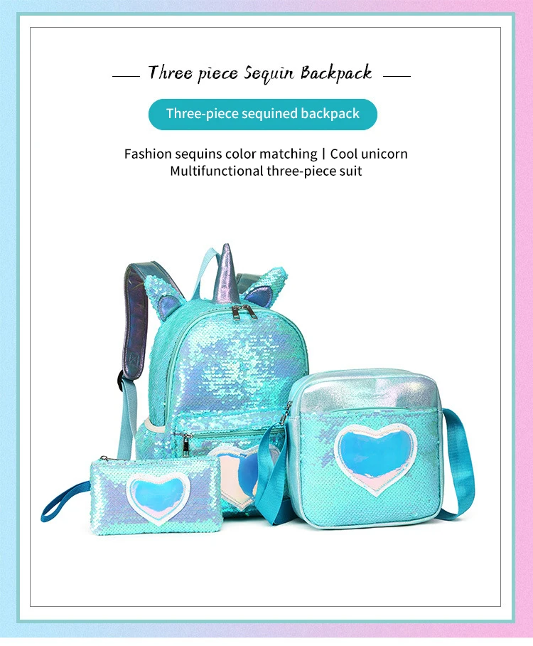 Reversible Sequin School Backpack Sparkly Glitter Lightweight Backpack ...