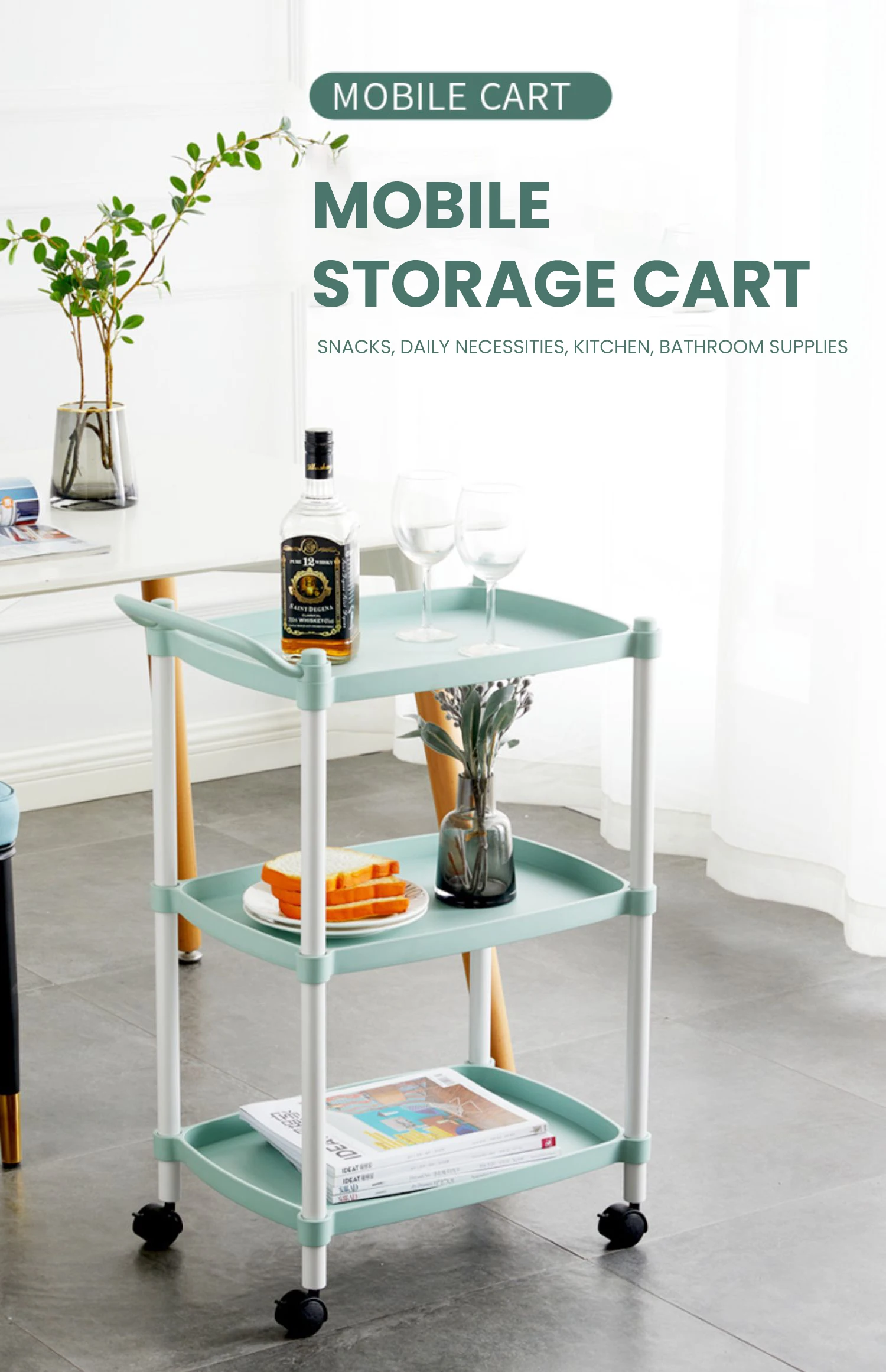 Popular Trolleys And Trolleys Practical Wooden Household Trolleys ...